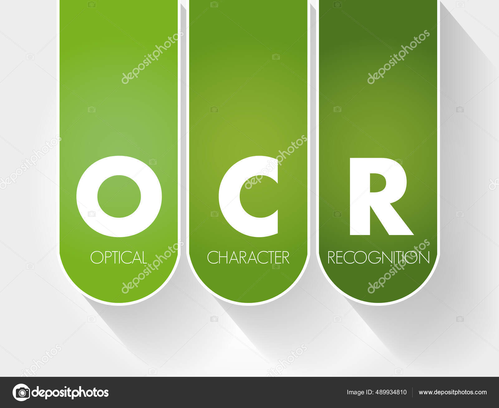 Ocr Optical Character Recognition Acronym Technology Concept Background ...
