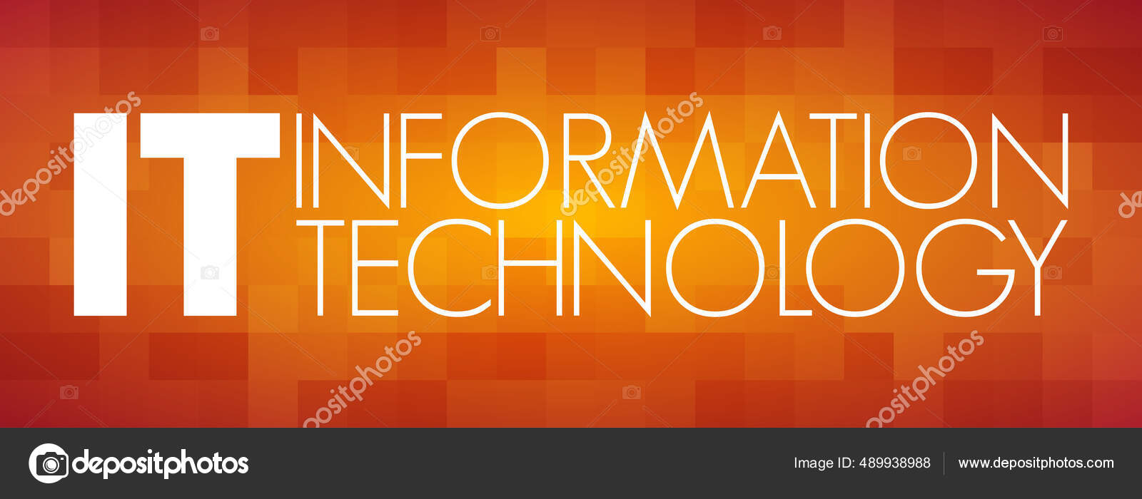 Information Technology Acronym Concept Background Stock Vector by ...