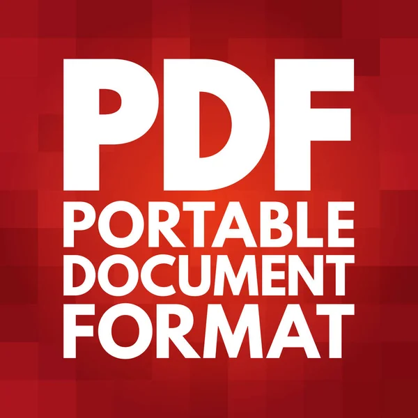 Pdf Portable Document Format Acronym Technology Concept Background ...