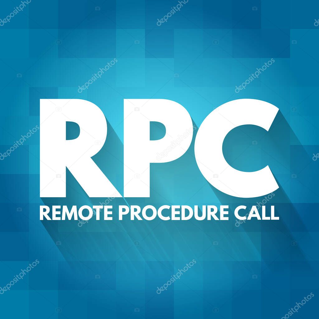 Rpc Acrónimo Procedimiento Remoto Fondo Concepto Tecnología Vector de ...