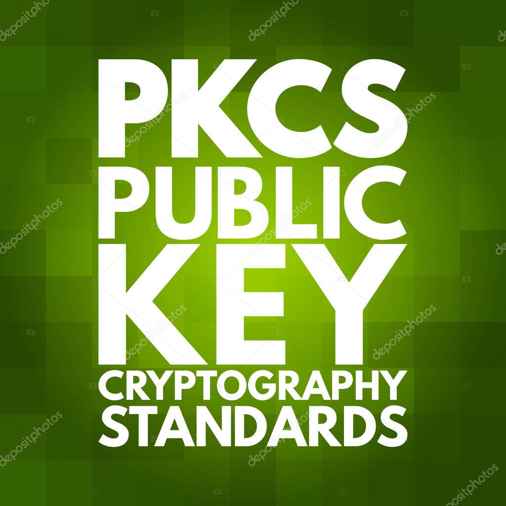 Pkcs Acrónimo Public Key Cryptography Standards Technology Concept ...