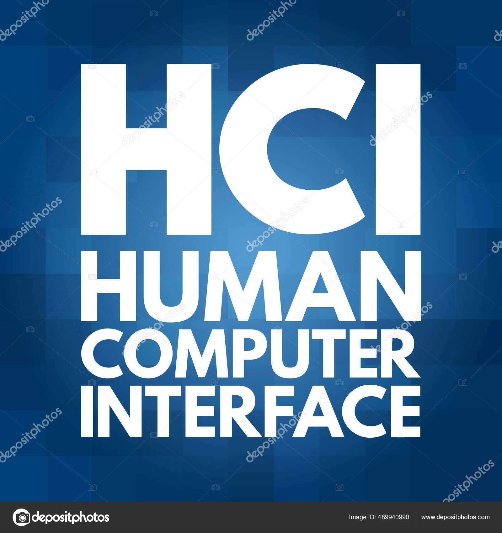 Hci Human Computer Interface Acronym Technology Concept Background ...