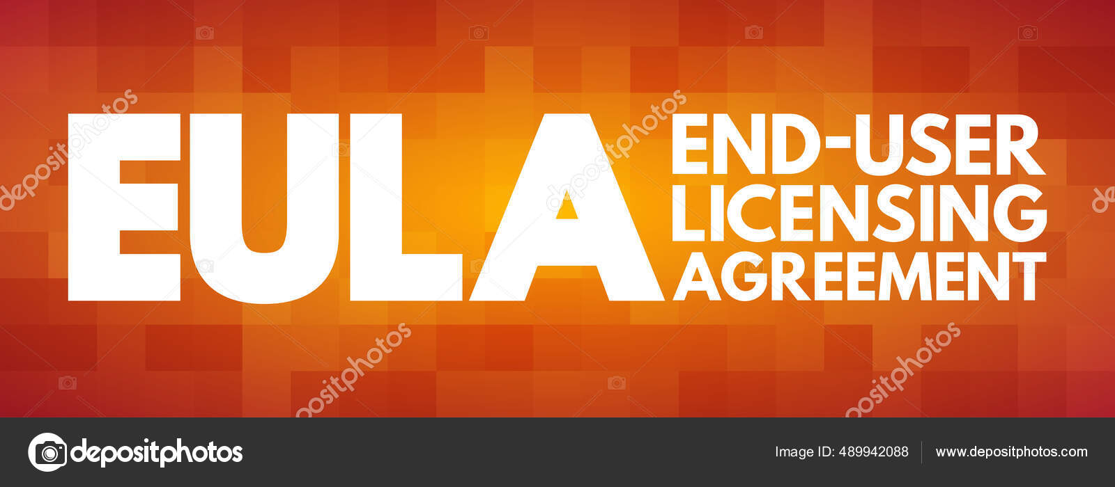 Eula End User Licensing Agreement Acronym Technology Concept Background ...