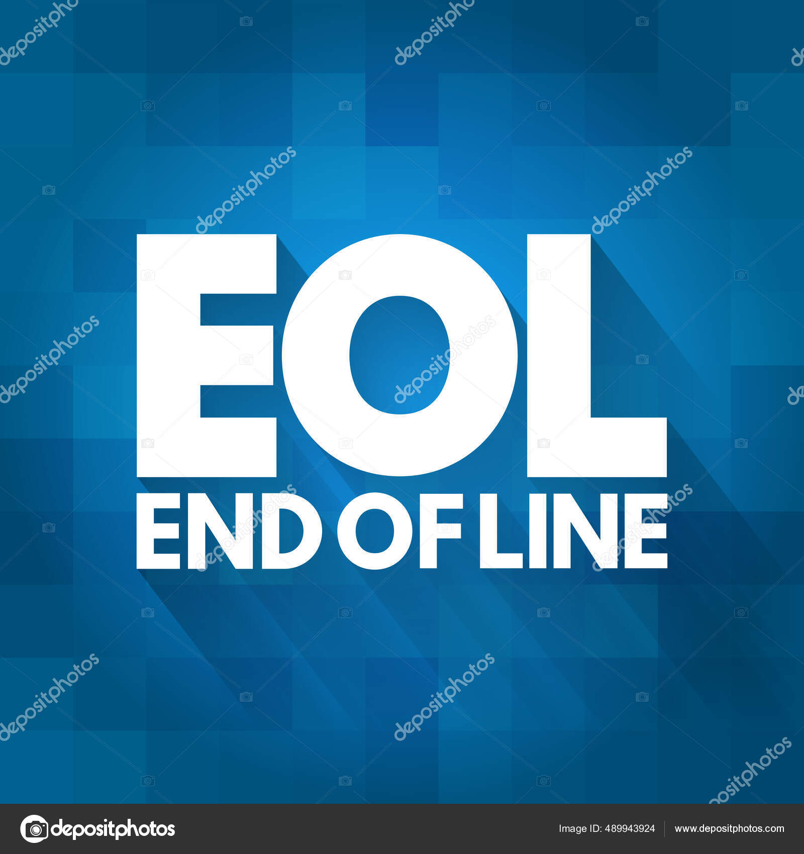 Eol End Line Acronym Technology Concept Background Stock Vector by ...