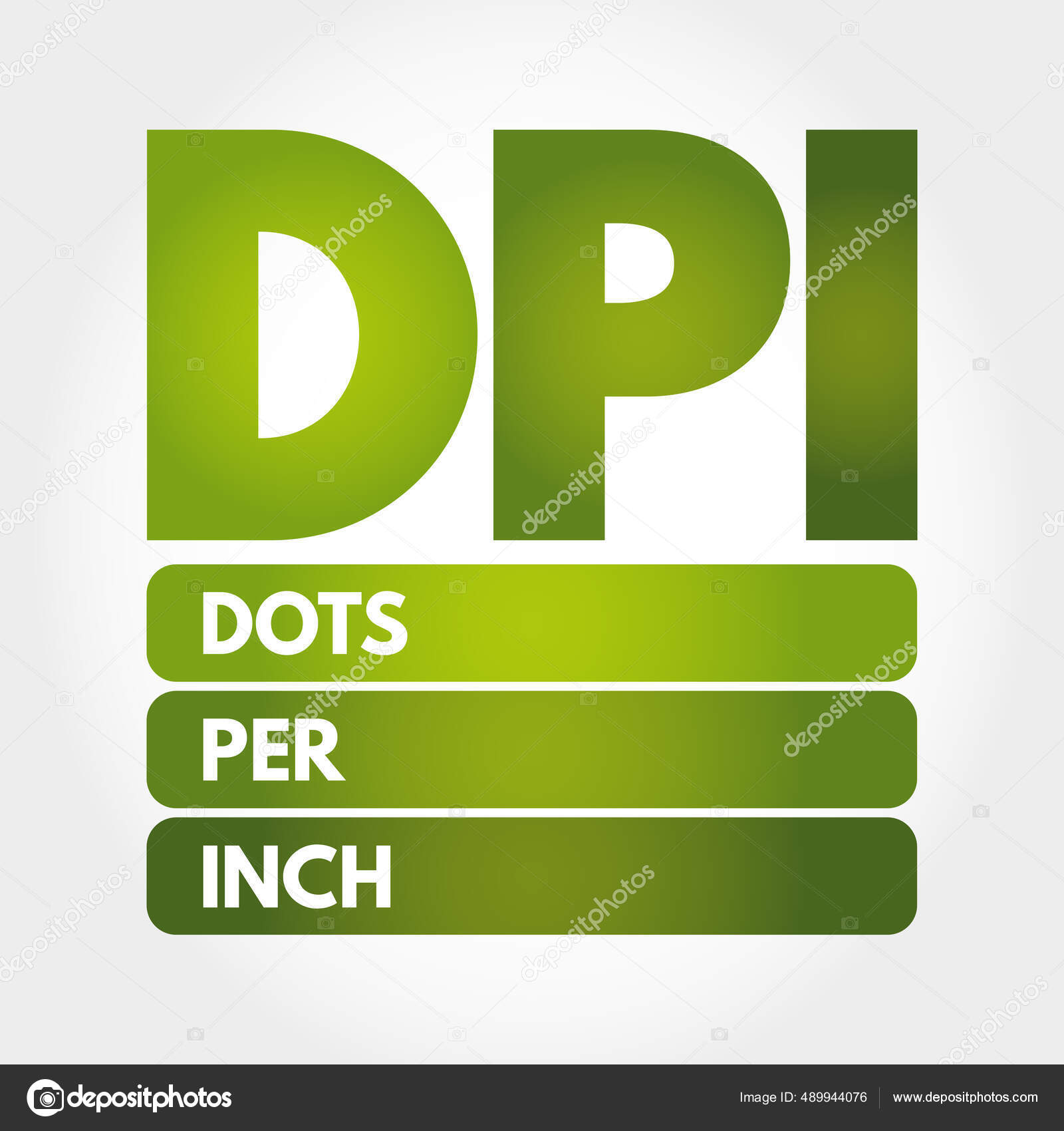 Dpi Dots Inch Acronym Technology Concept Background Stock Vector by ...