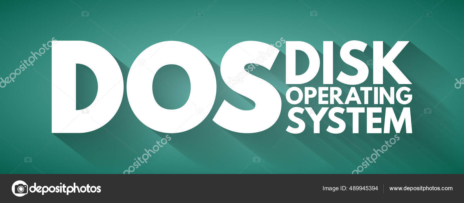 Dos Disk Operating System Acronym Technology Concept Background Stock ...