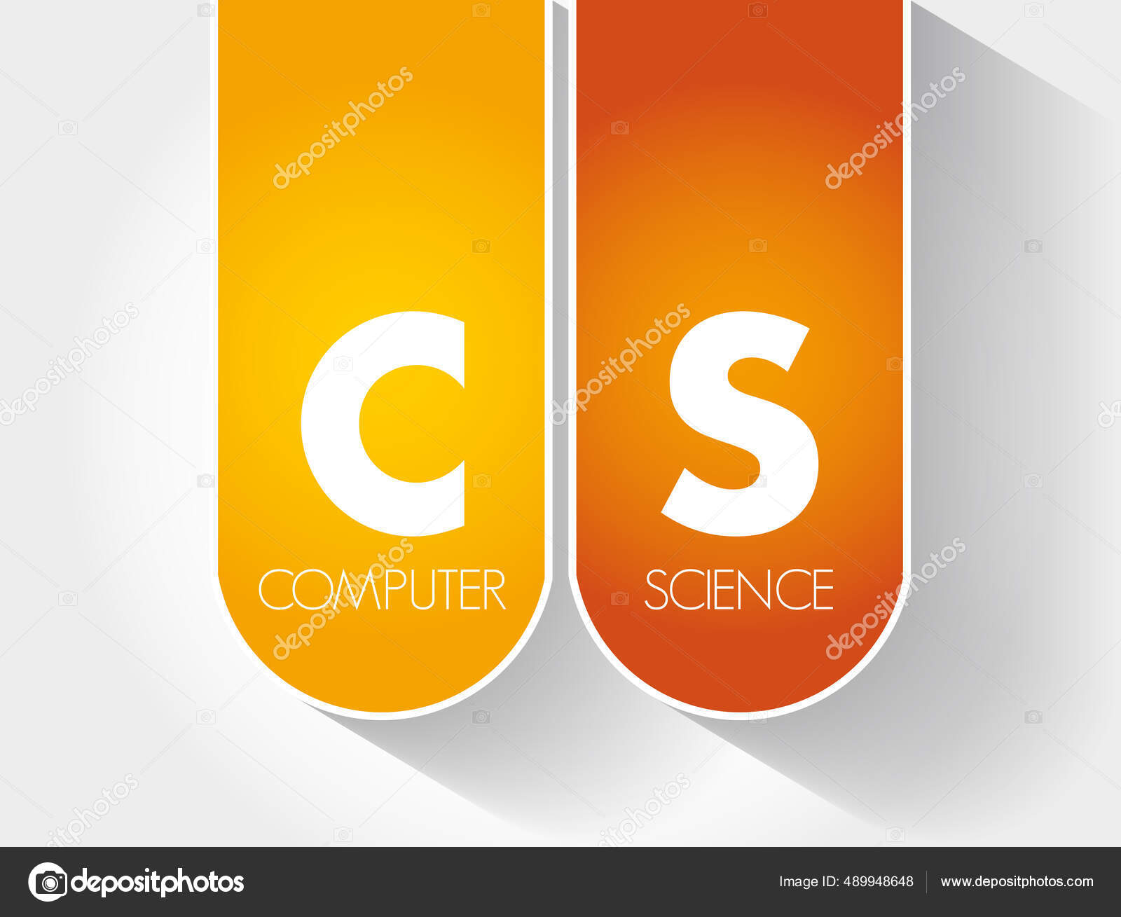 Computer Science Acronym Technology Concept Background Stock Vector ...