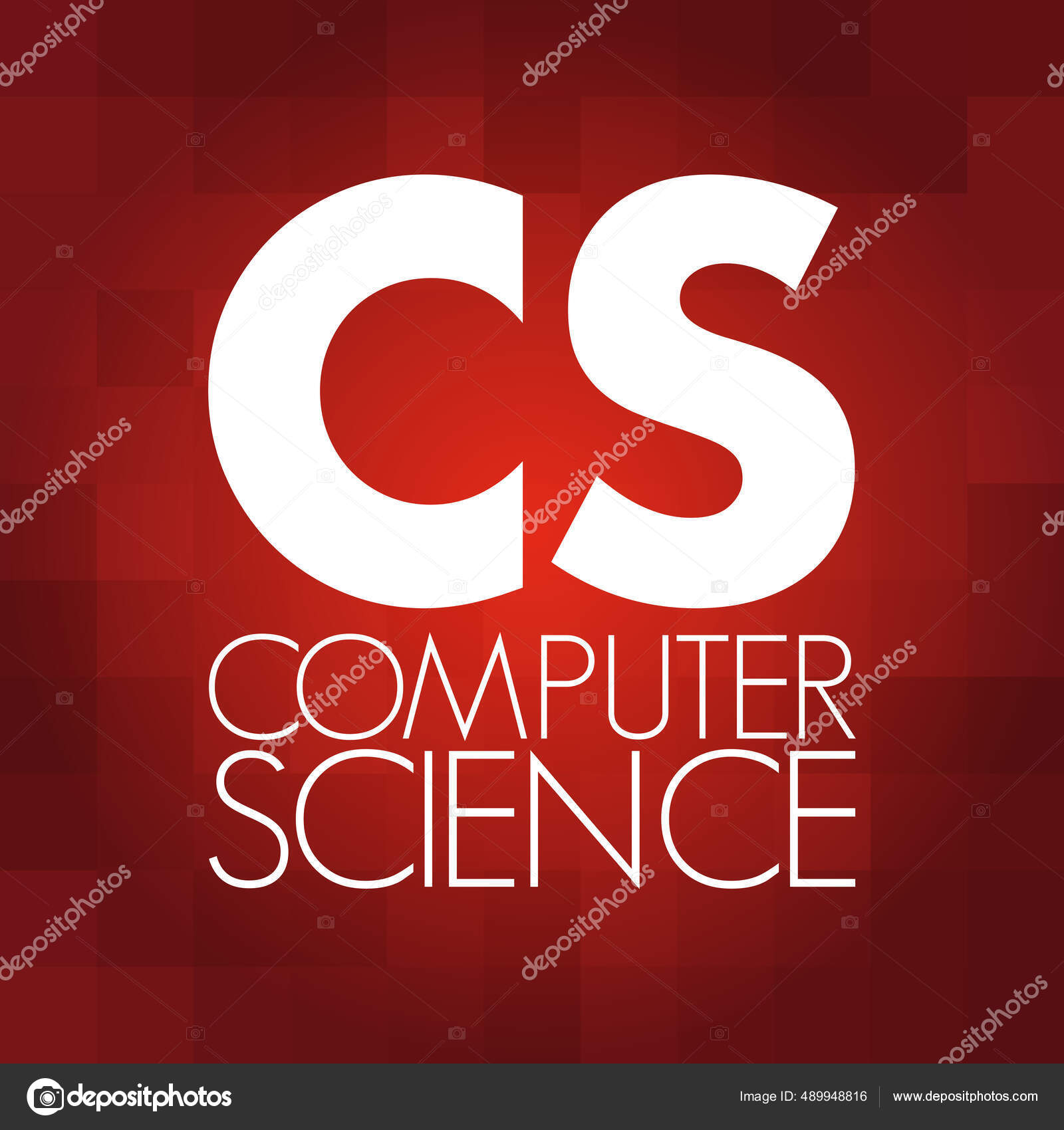 Computer Science Acronym Technology Concept Background Stock Vector ...