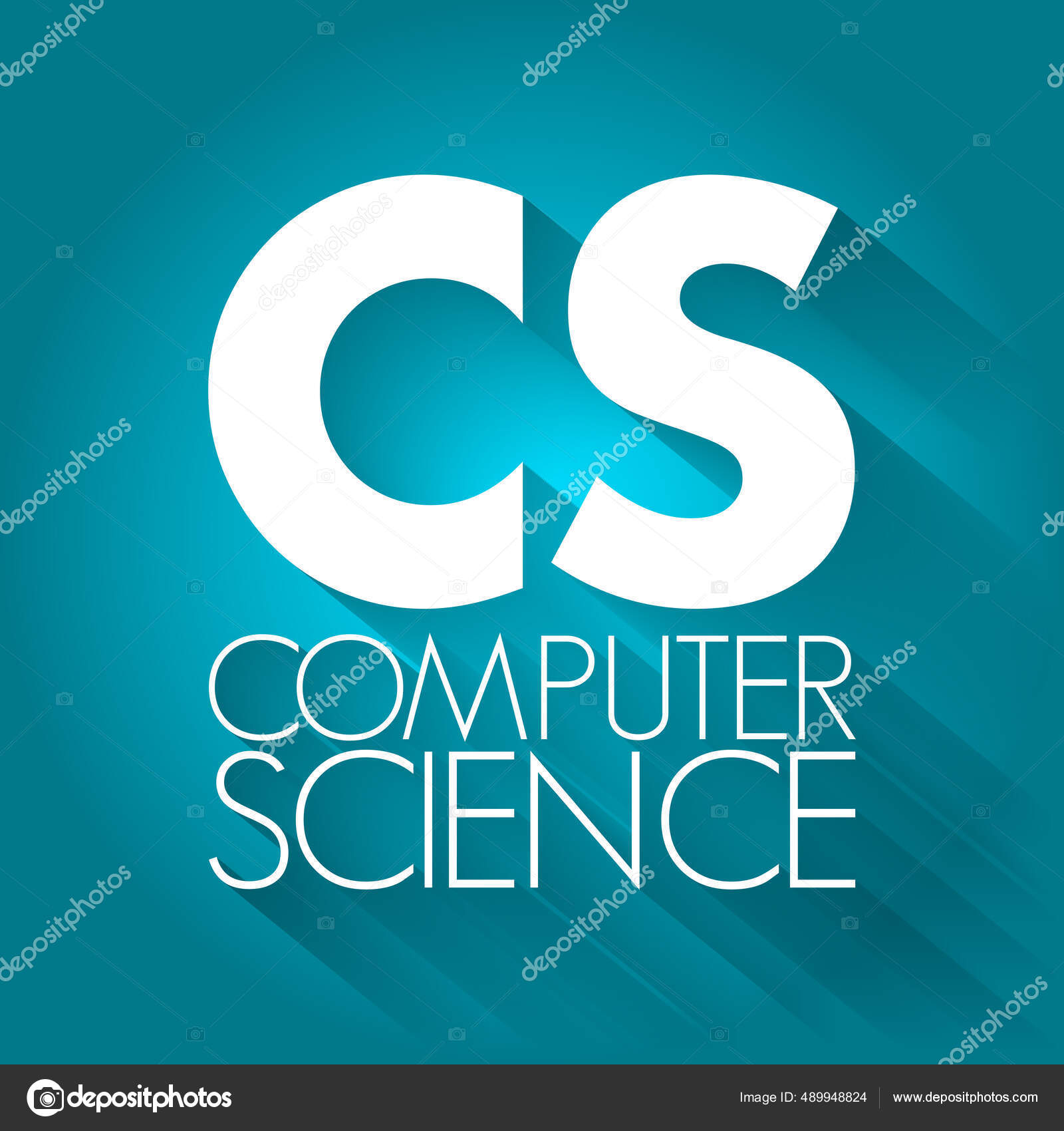 Computer Science Acronym Technology Concept Background Stock Vector by ...