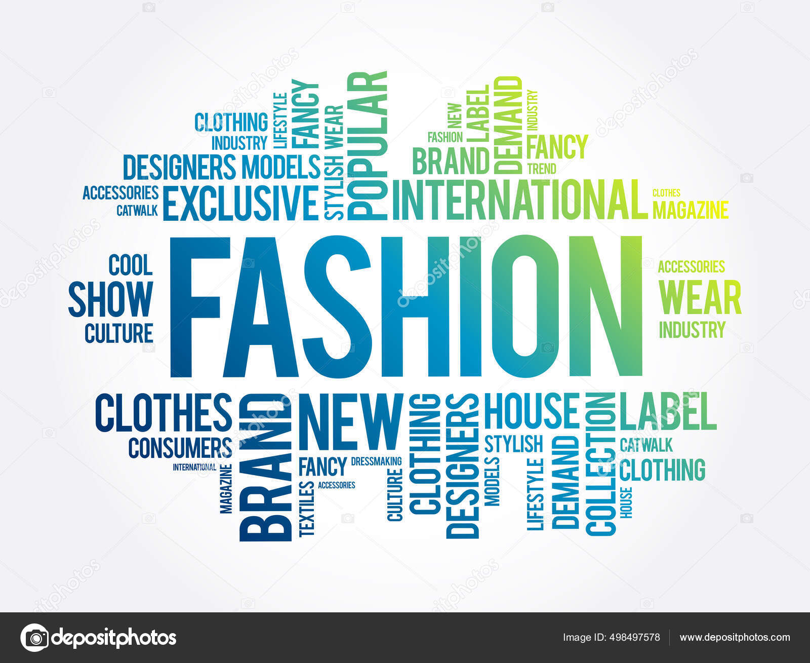 Fashion Word Cloud Collage Concept Background Stock Vector Image by ...