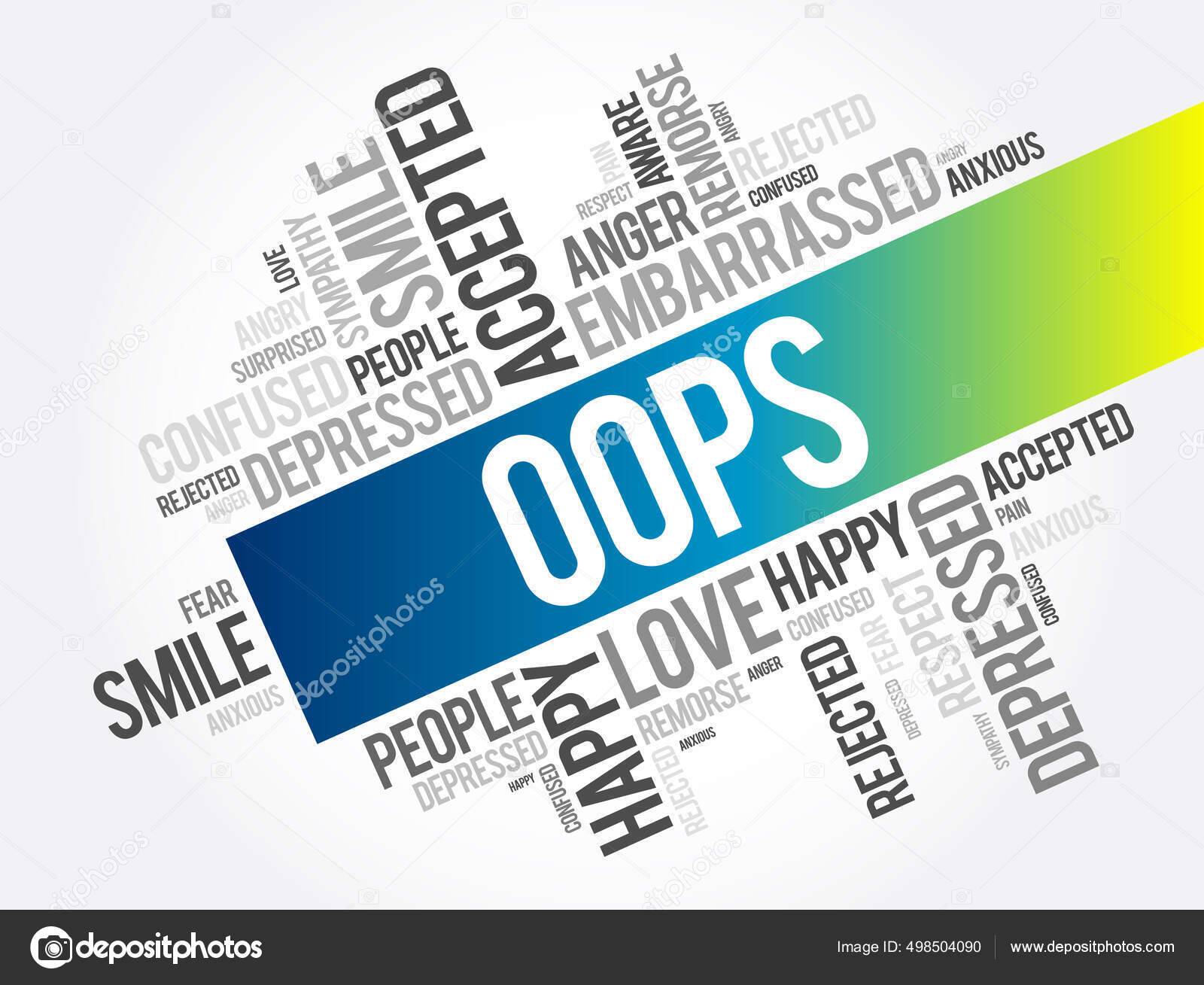 Oops Word Cloud Collage Social Concept Background Stock Vector by ...