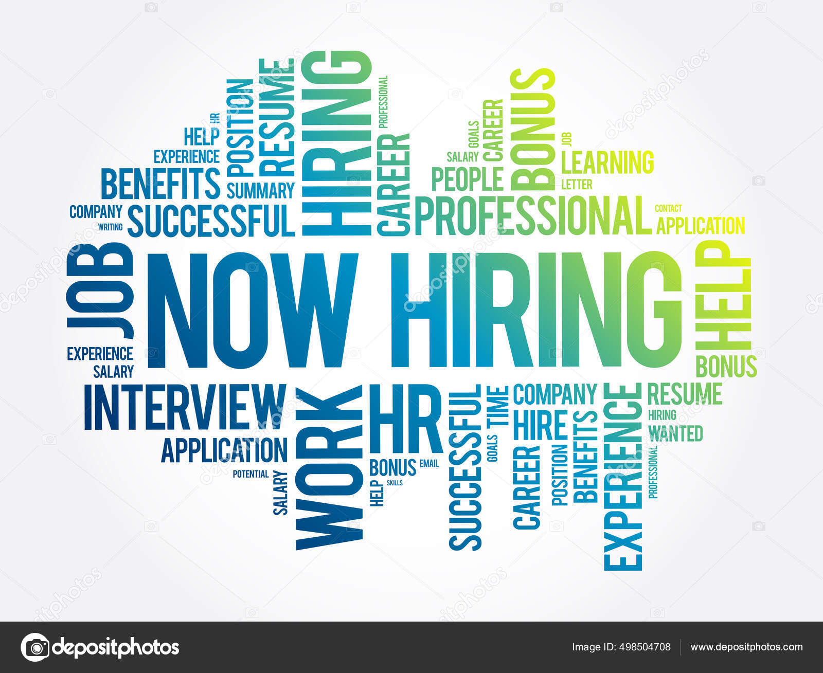 Now Hiring Word Cloud Collage Business Concept Background Stock Vector ...