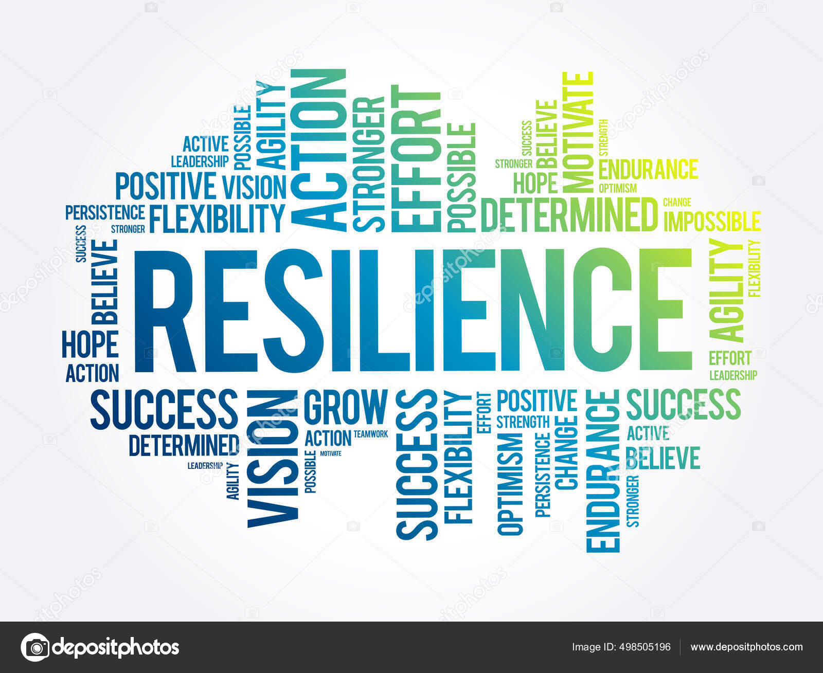 Resilience Word Cloud Collage Business Concept Background Stock Vector ...