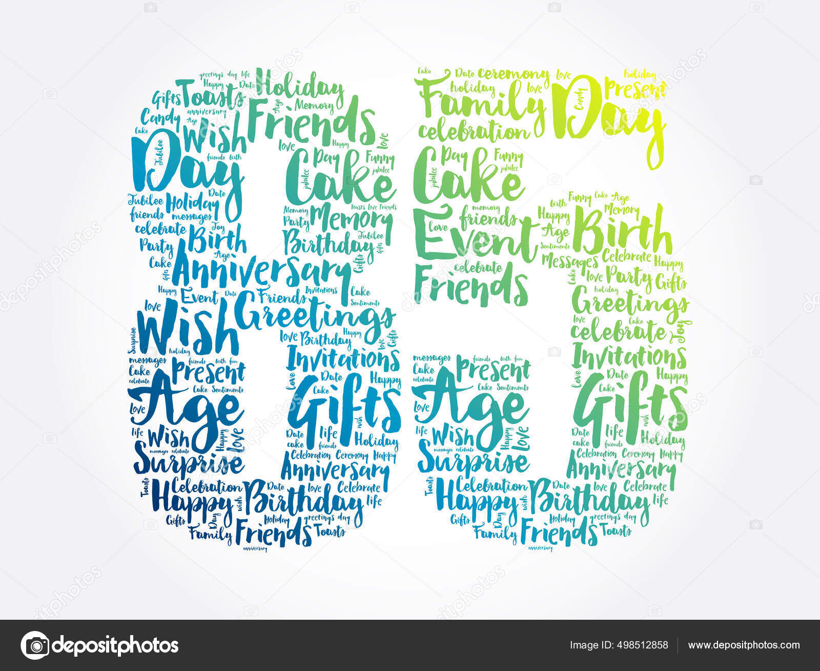 Happy 85Th Birthday Word Cloud Holiday Concept Background Stock Vector ...