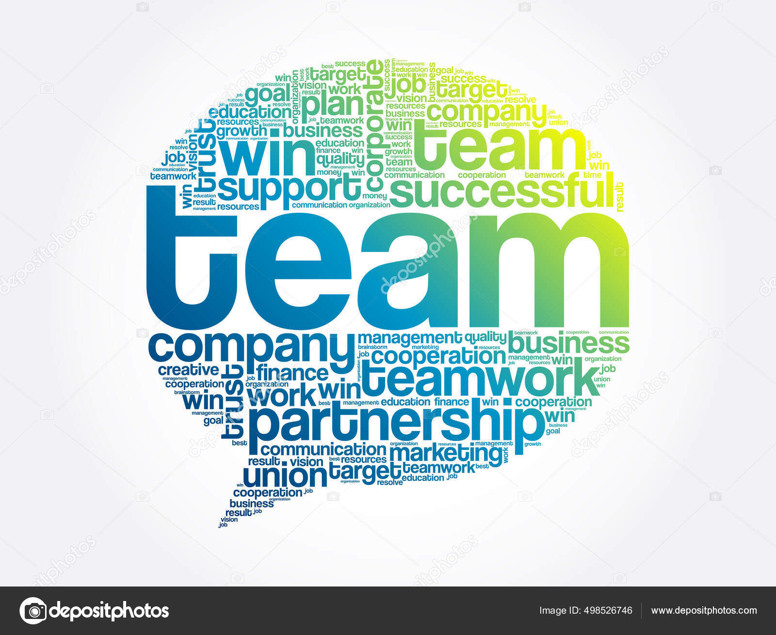 Team Think Bubble Word Cloud Business Concept Background Stock Vector ...