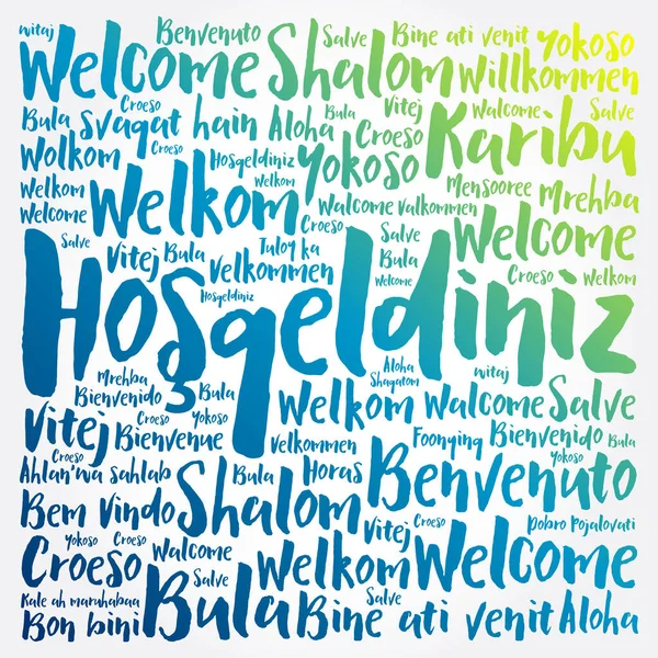 Hosgeldiniz Welcome Turkish Word Cloud Different Languages Conceptual ...