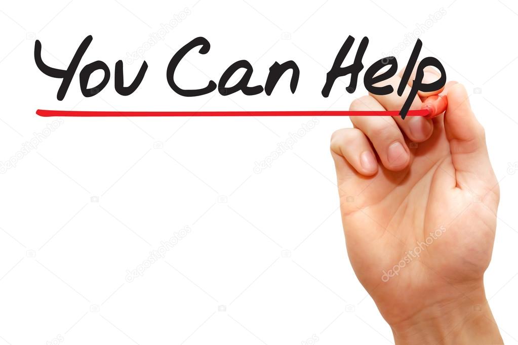 Escritura a mano que usted puede ayudar, negocio concep — Foto de stock ...