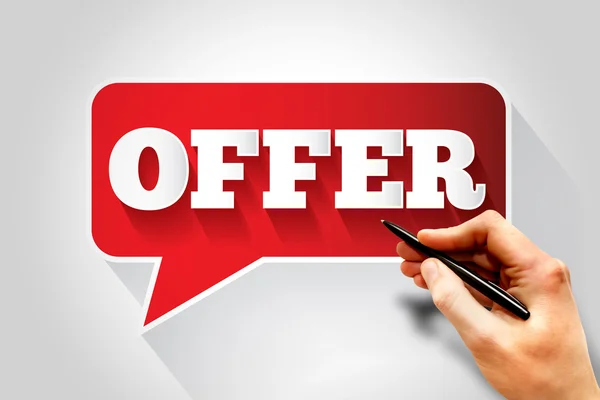 OFFER text message bubble Stock Vector by ©dizanna 139454636