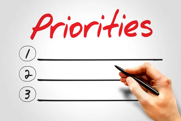 Priorities Stock Photos, Royalty Free Priorities Images | Depositphotos