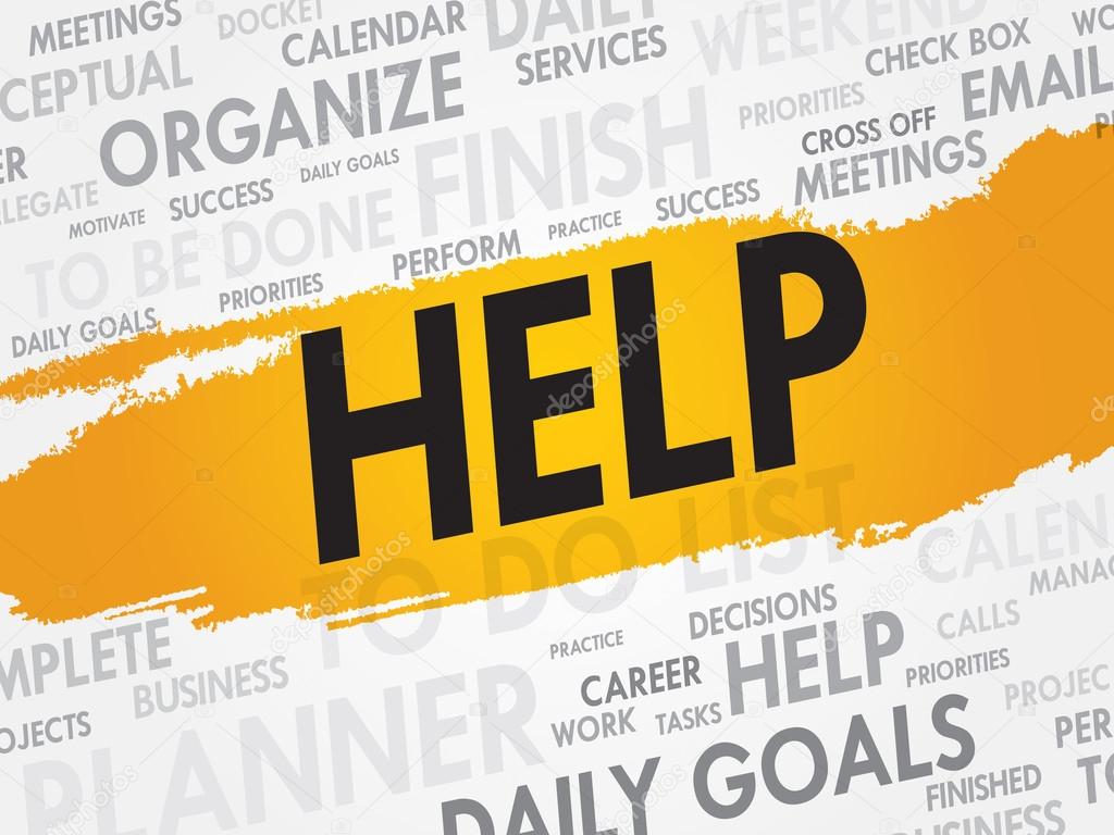 HELP word cloud Stock Vector Image by ©dizanna #69301699