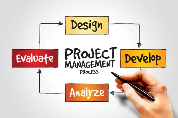 Project Management Mind Map Flowchart Marker Business Concept ...