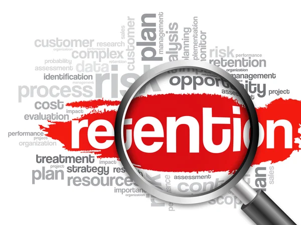 Retention Word Cloud Collage Business Concept Background Stock Vector ...