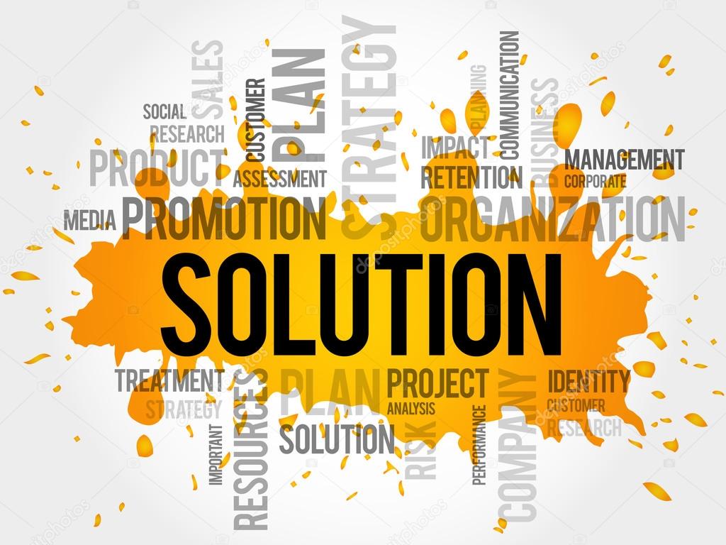 SOLUTION word cloud Stock Vector Image by ©dizanna #95607888