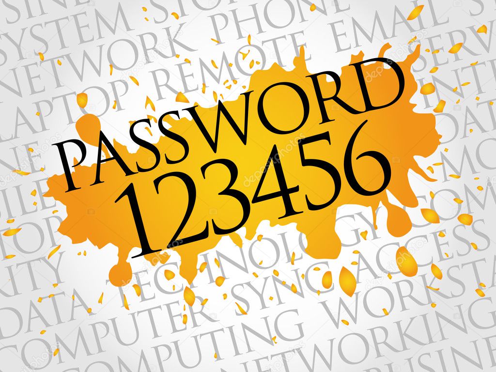 Easy Password 123456 Stock Vector by ©dizanna 95682974