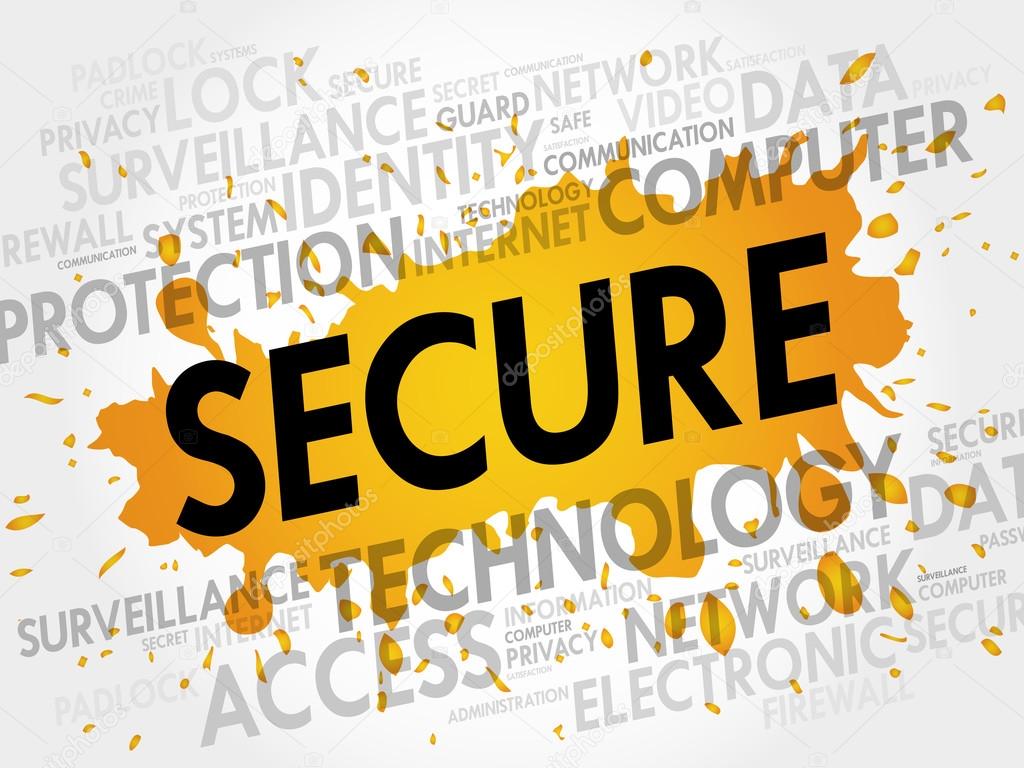 SECURE word cloud Stock Vector by ©dizanna 96393578