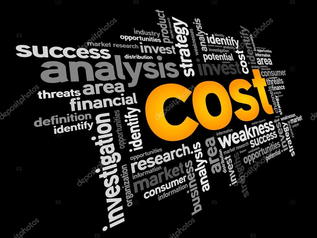 COST recognized word cloud Stock Photo