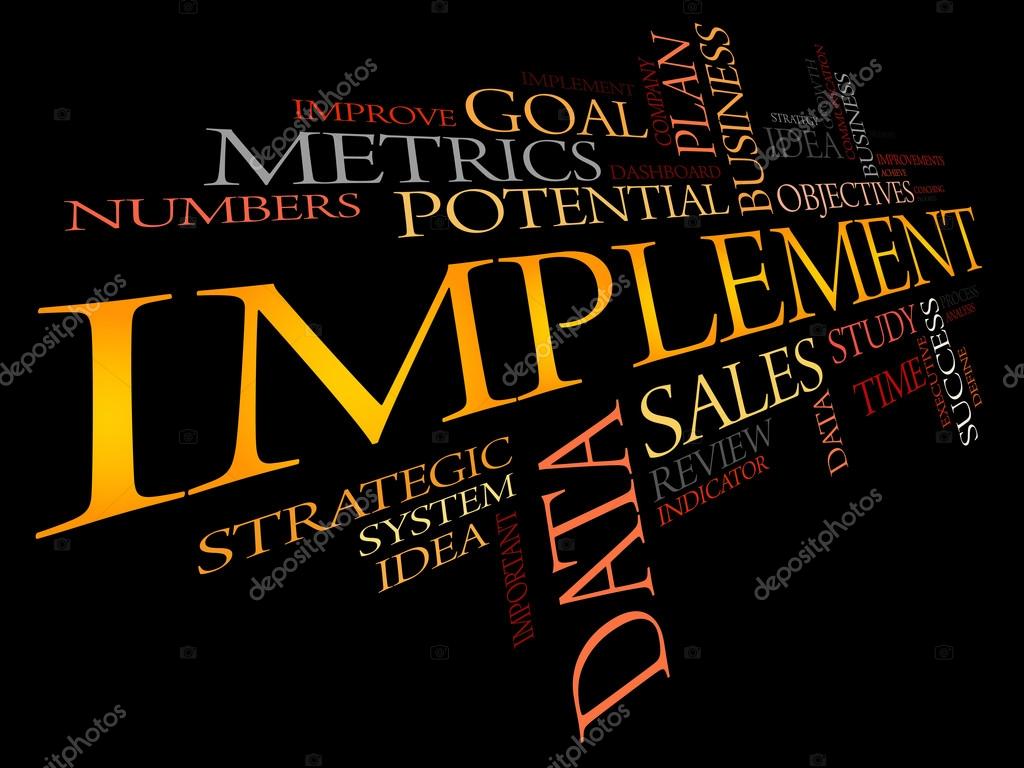 Implement word cloud Stock Vector by ©dizanna 96648218