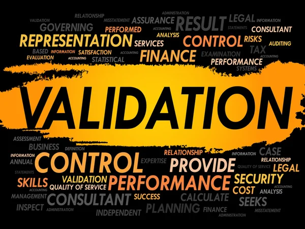 VALIDATION word cloud Stock Vector by ©dizanna 122856800