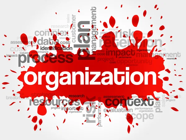 Organization Word Cloud Collage Business Concept Background Stock