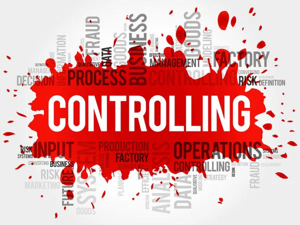 Control Word Cloud Collage Business Concept Background Stock Vector ...