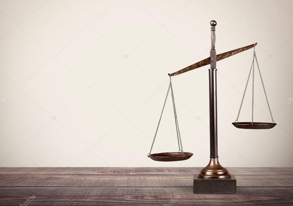 Law scales on table — Stock Photo © billiondigital #113666866