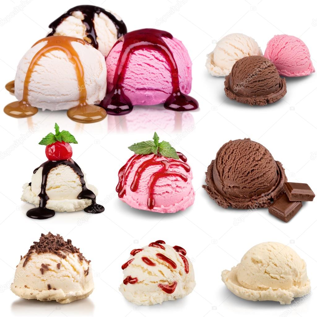 Ice cream scoop collage — Stock Photo © billiondigital #113667198