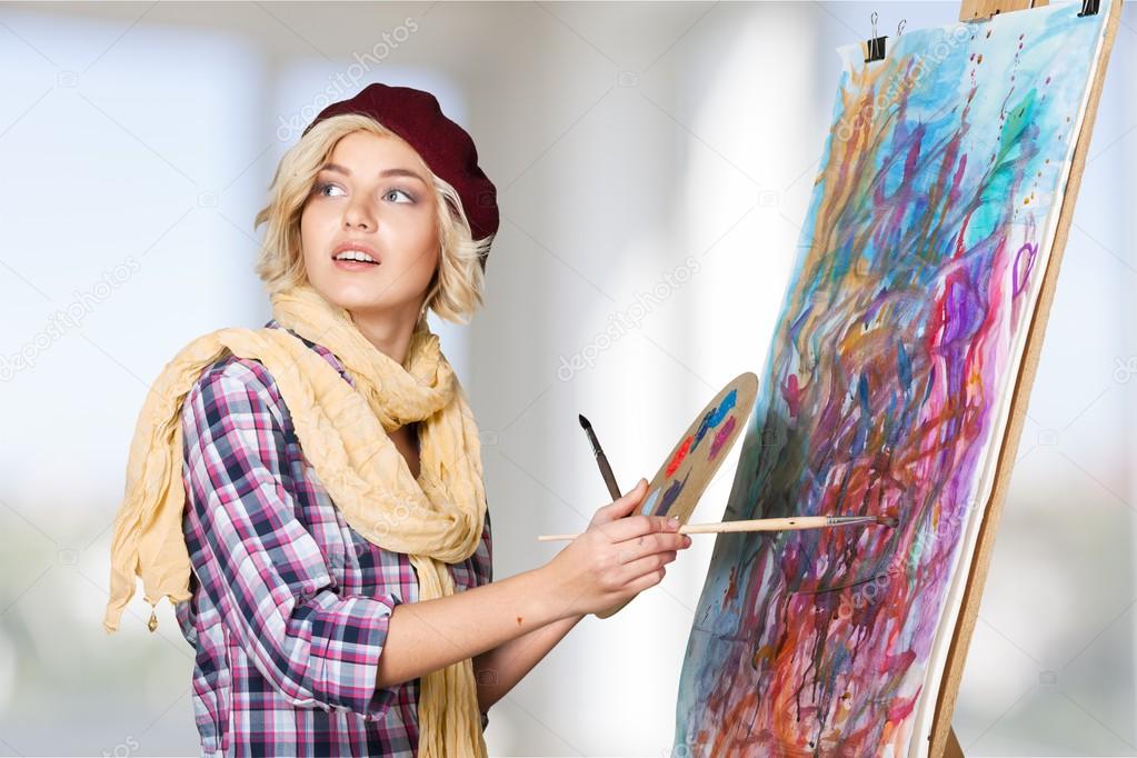 Joven pintora: fotografía de stock © billiondigital #118544444 ...