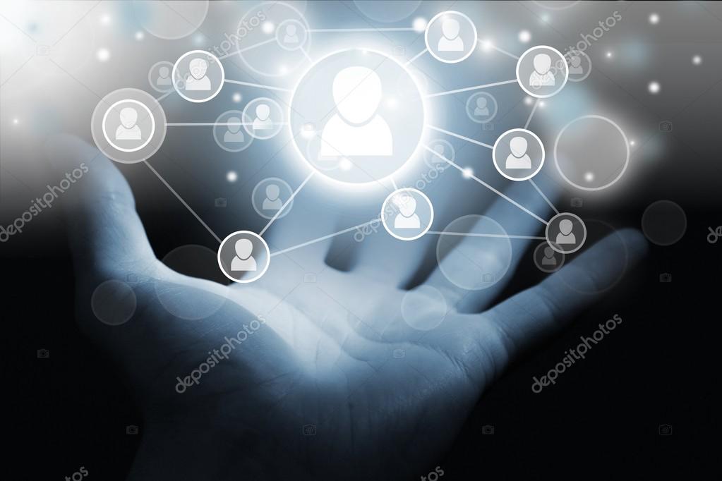 Human hand showing icons network Stock Photo by ©billiondigital 118556794