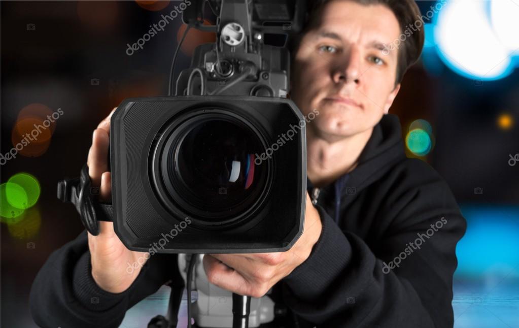 Cameraman working with camera — Stock Photo © billiondigital #118558290