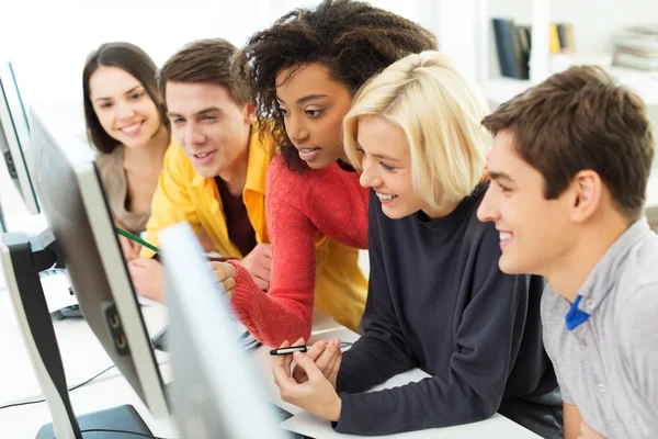 Group of students with laptop - Stock Image - Everypixel