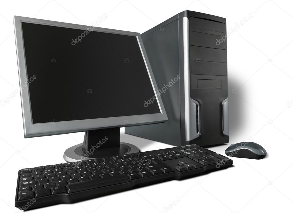Desktop computer and keyboard Stock Photo by ©billiondigital 118570082
