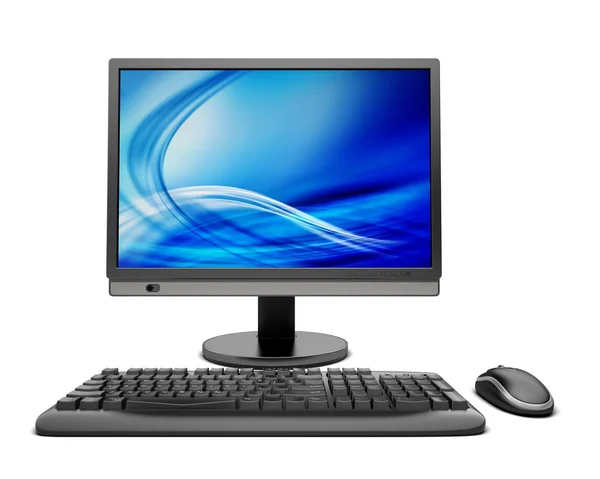 Desktop computer and keyboard Stock Photo by ©billiondigital 118570082