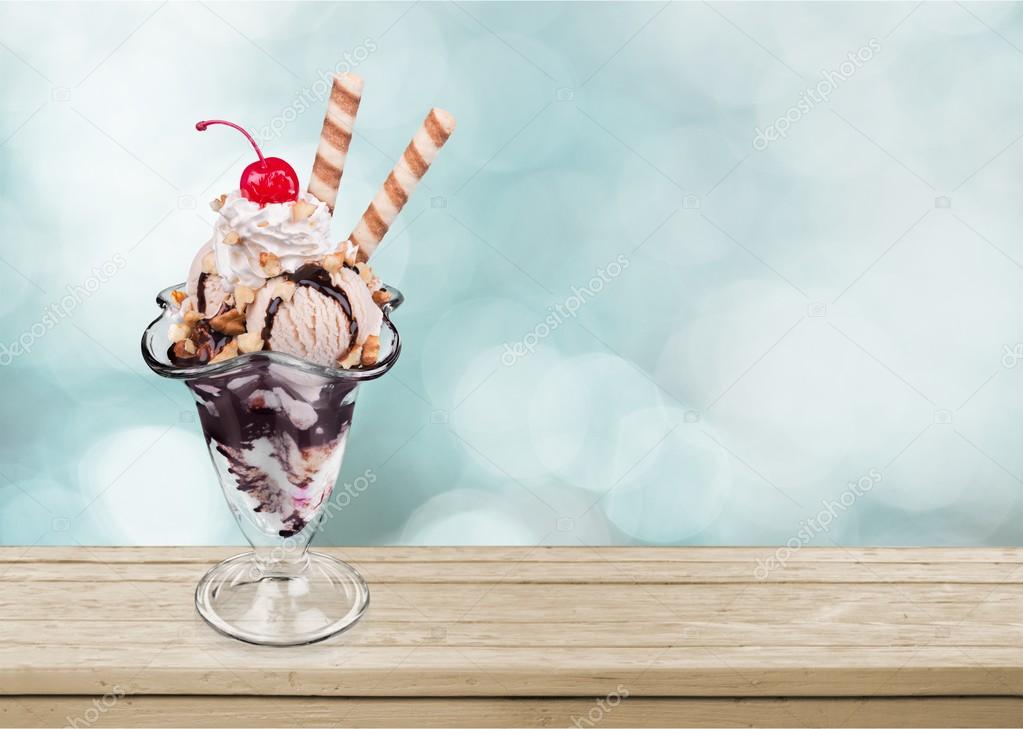 Ice Cream Sundae Background