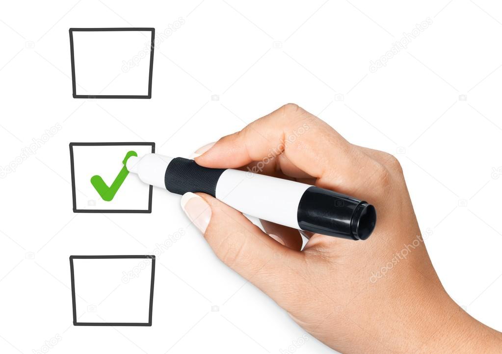 Dibujo a mano comprobar señal — Foto de stock © billiondigital #118617510