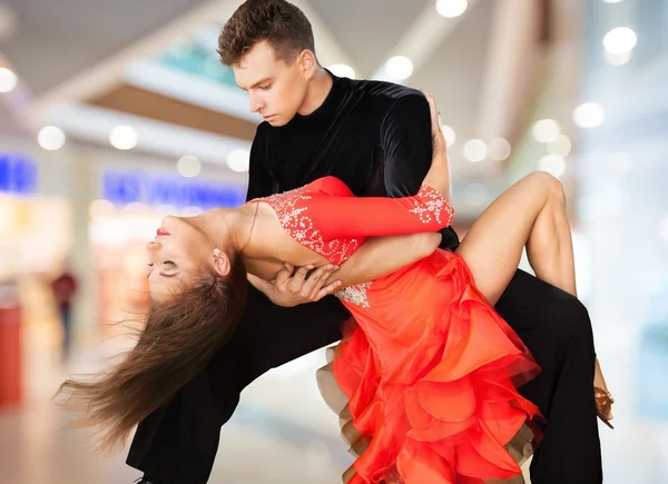 Man and a woman dancing Salsa — Stock Photo © billiondigital #118521042