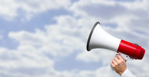 Human Hand with Megaphone — Stock Photo © billiondigital #118717866