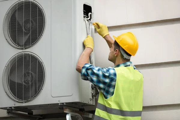Technician worker repair Air Conditioning Technician and A part of ...