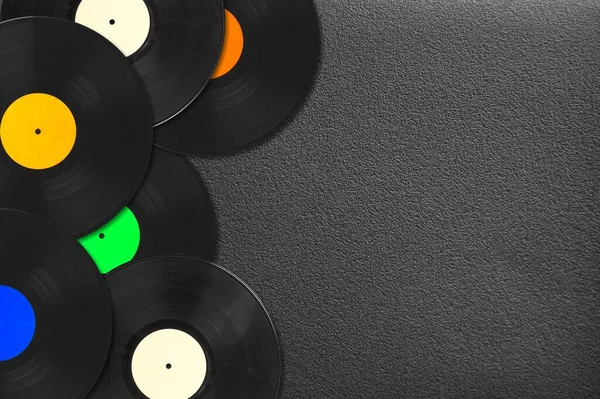 Vinyl Records Background Multi Colored Vinyl Records Background Retro