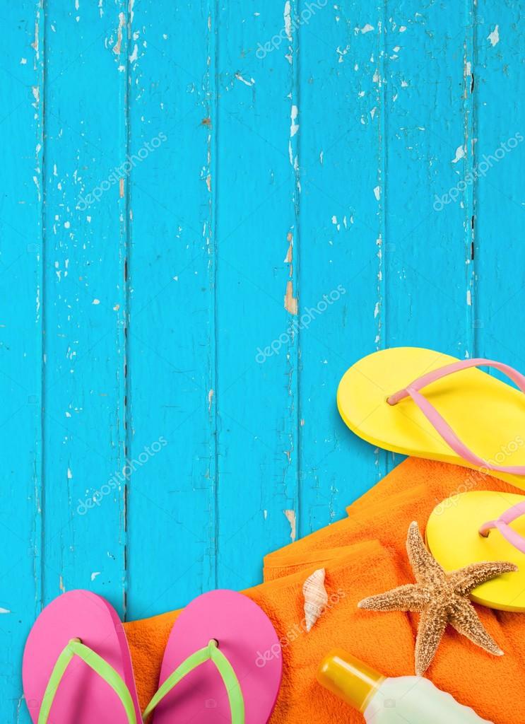 Summer. Beach with smiling sun Stock Photo by ©billiondigital 71268773