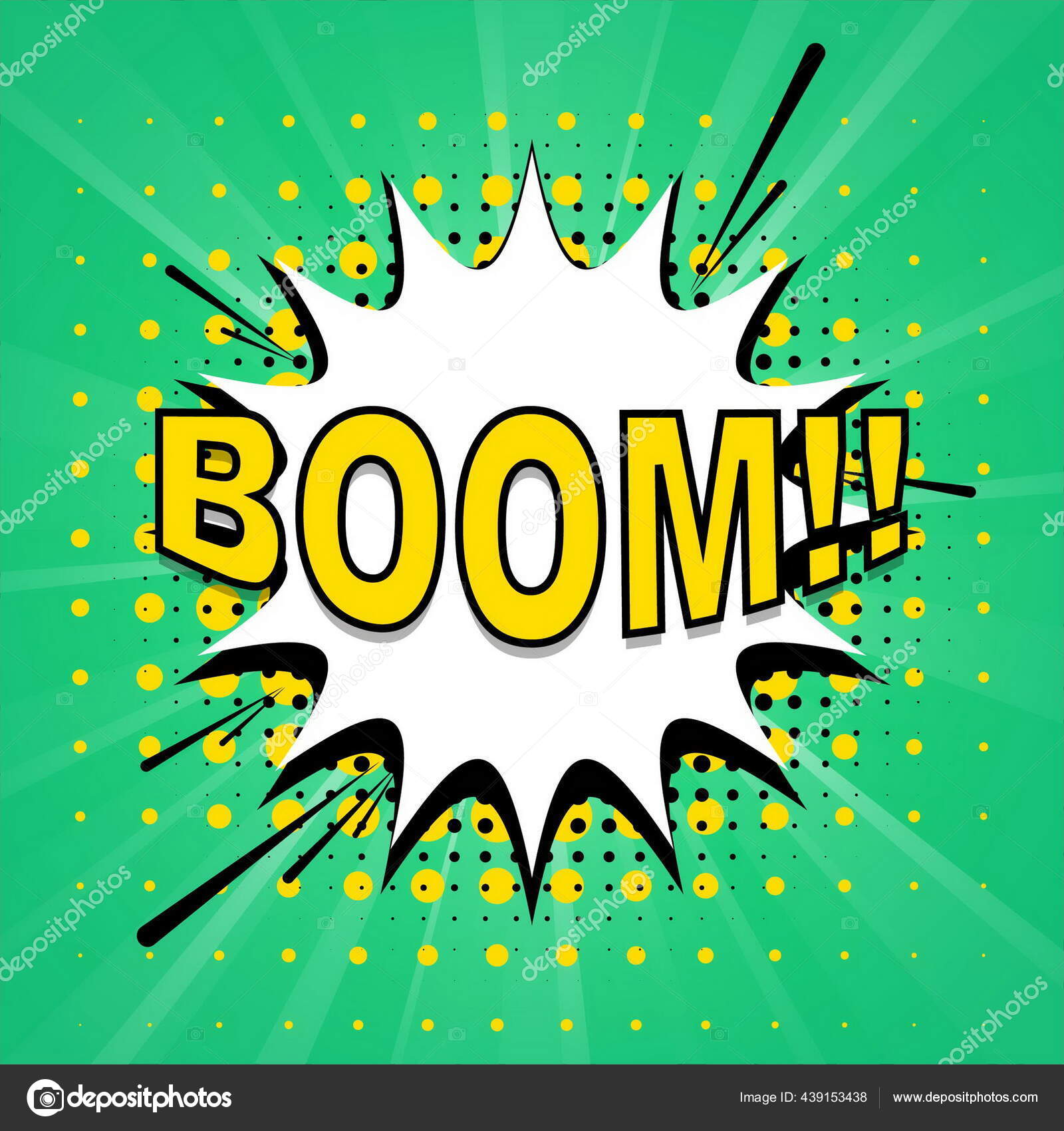 Comic Explosion Effect Vector Design Illustration Stock Vector Image by ...